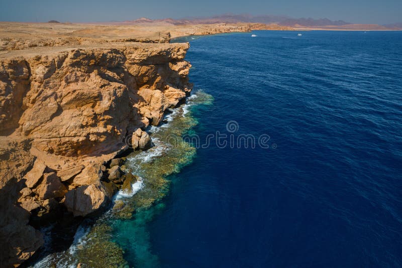 Red Sea coastline stock image. Image of egypt, cliff - 56735797