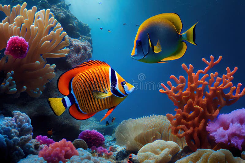 Red Sea Fish. Generative AI Stock Illustration - Illustration of exotic ...