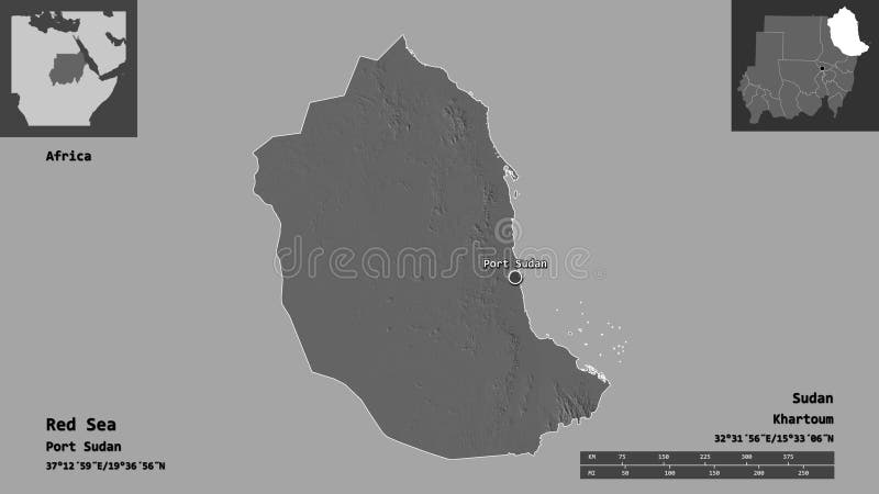 Red Sea, State of Sudan,. Previews. Bilevel Stock Illustration ...