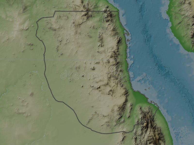 Red Sea, Sudan. Wiki. No Legend Stock Illustration - Illustration of ...