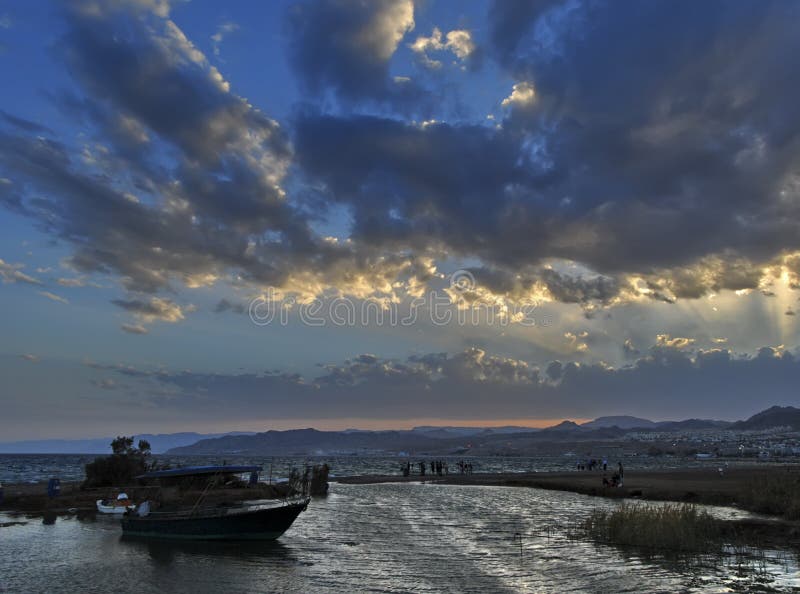 Red Sea, sunset stock photo. Image of vacation, boat - 12206552
