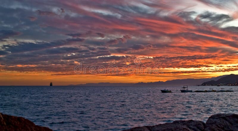 Red Sea, sunset stock photo. Image of shore, trip, nature - 12288508