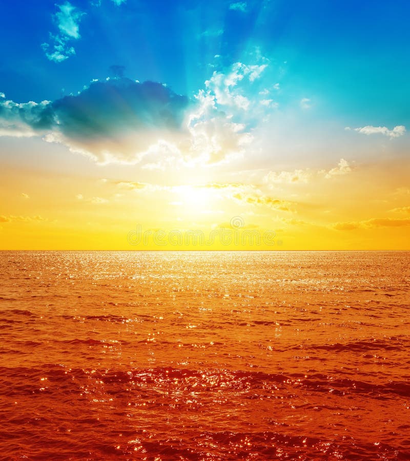 Red sea and sunset stock photo. Image of autumn, beautiful - 43935342