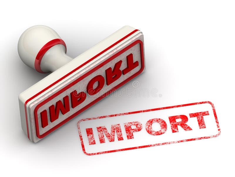 Import. Seal and imprint stock illustration. Illustration of digitally ...
