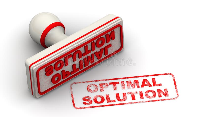 Optimal Solution. Seal and Imprint Stock Illustration - Illustration of ...