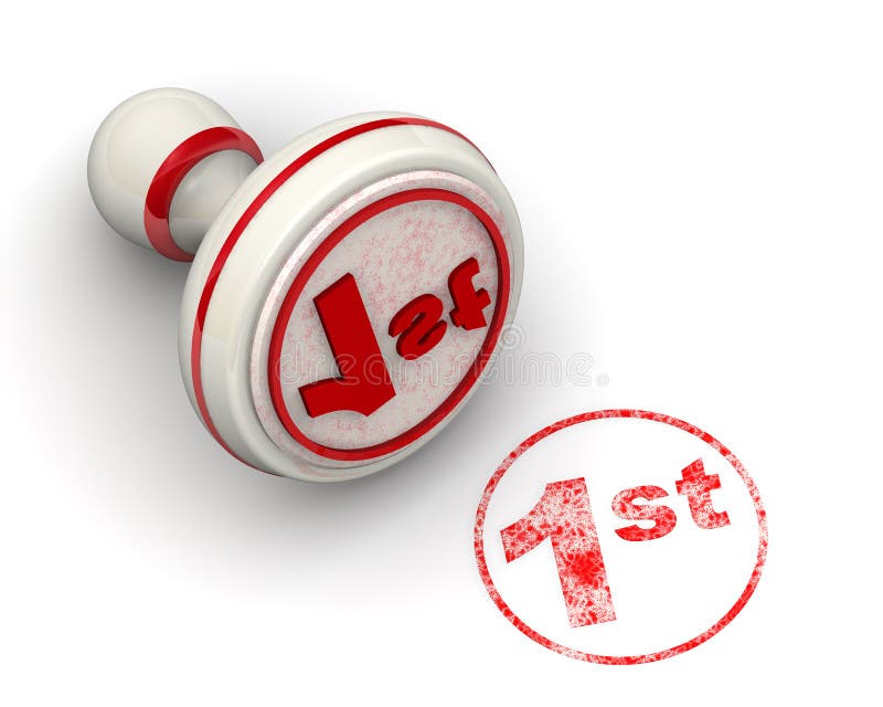 The First. Seal and Imprint Stock Illustration - Illustration of rubber ...