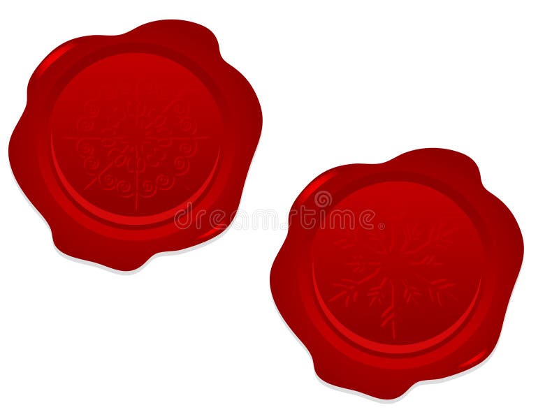 Red seals stock vector. Illustration of decoration, design - 12107959
