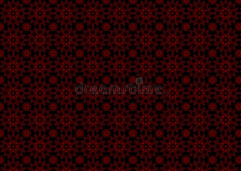 Red Seamless Circles Print Pattern Wallpaper Design Stock Illustration ...