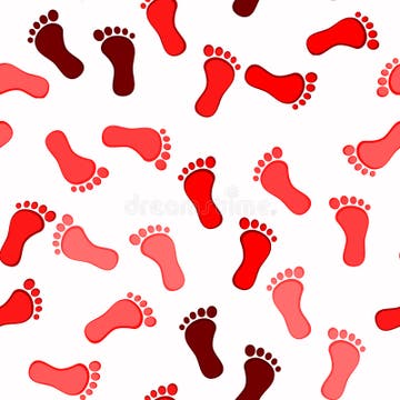 Red Seamless Footsteps Background Stock Illustrations – 24 Red Seamless ...