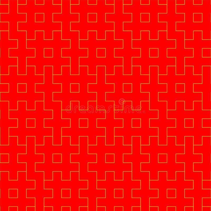 Red Seamless Japanese Pattern of Double-digited Swastika Stock Vector ...