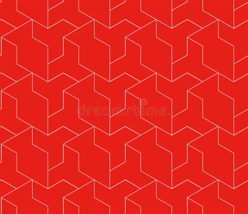 Red Seamless Japanese Pattern of Shapes Representing Windmills Stock ...