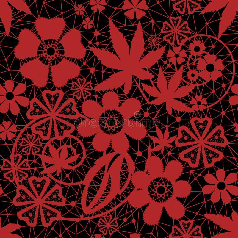 Red seamless lace pattern stock illustration. Illustration of decor ...