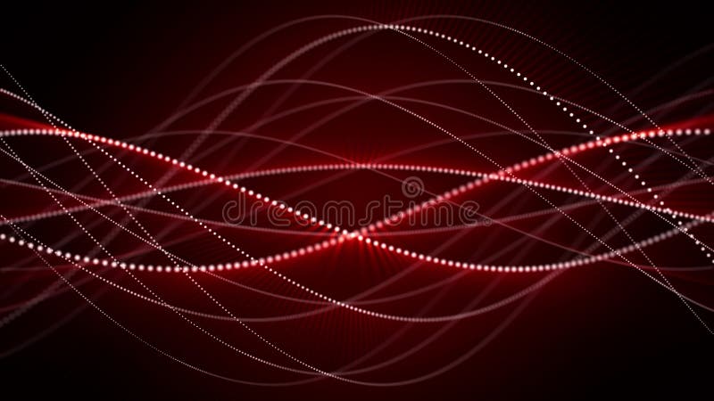 Red Seamless Loop Screensaver with Abstract Structure Made of White ...