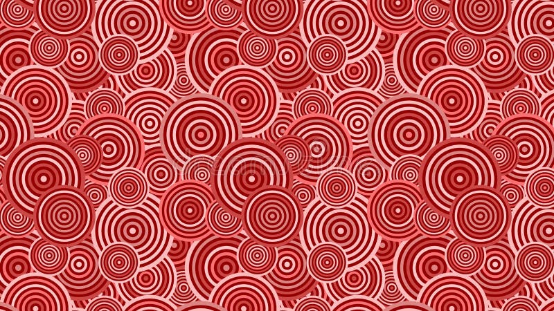 Red Seamless Overlapping Concentric Circles Pattern Background Stock ...