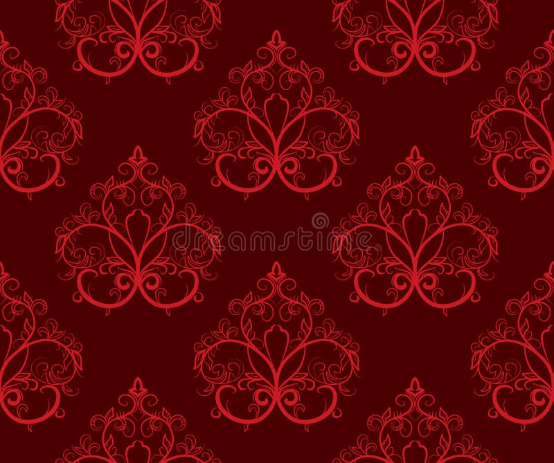 Red seamless pattern stock vector. Illustration of antique - 10453368