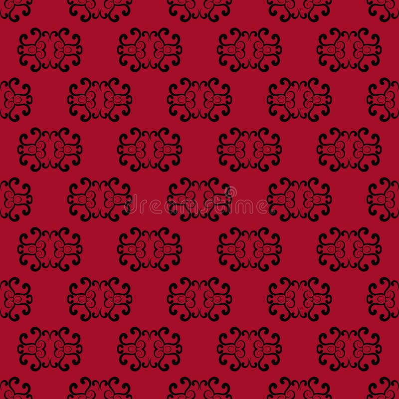 Red Seamless Pattern Background. Stock Vector - Illustration of ...