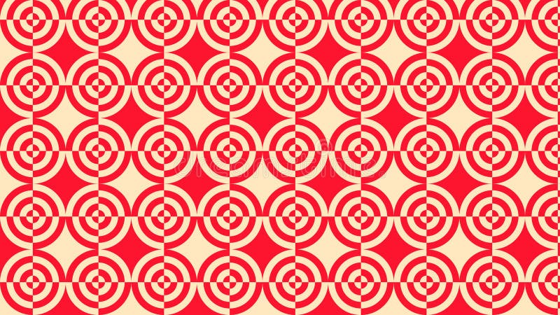 Red Seamless Quarter Circles Pattern Background Graphic Stock Vector ...
