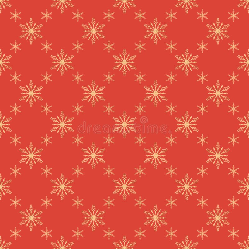 Red Seamless Snowflake Pattern Stock Vector - Illustration of decor ...