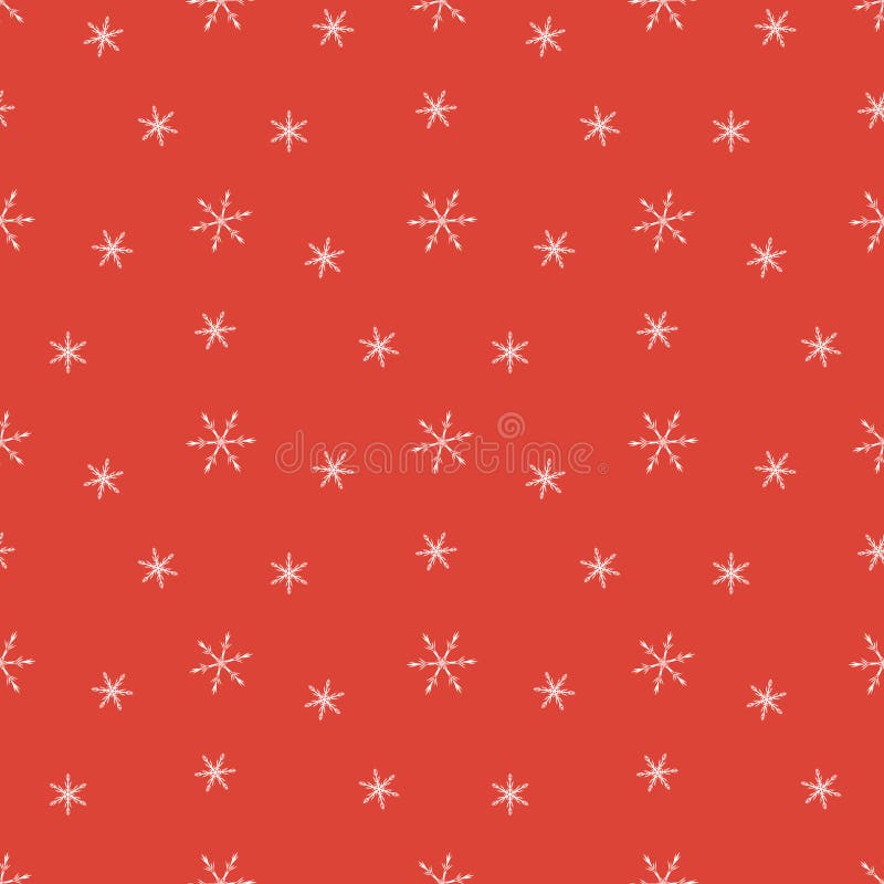 Red Seamless Snowflake Pattern Stock Vector - Illustration of decor ...