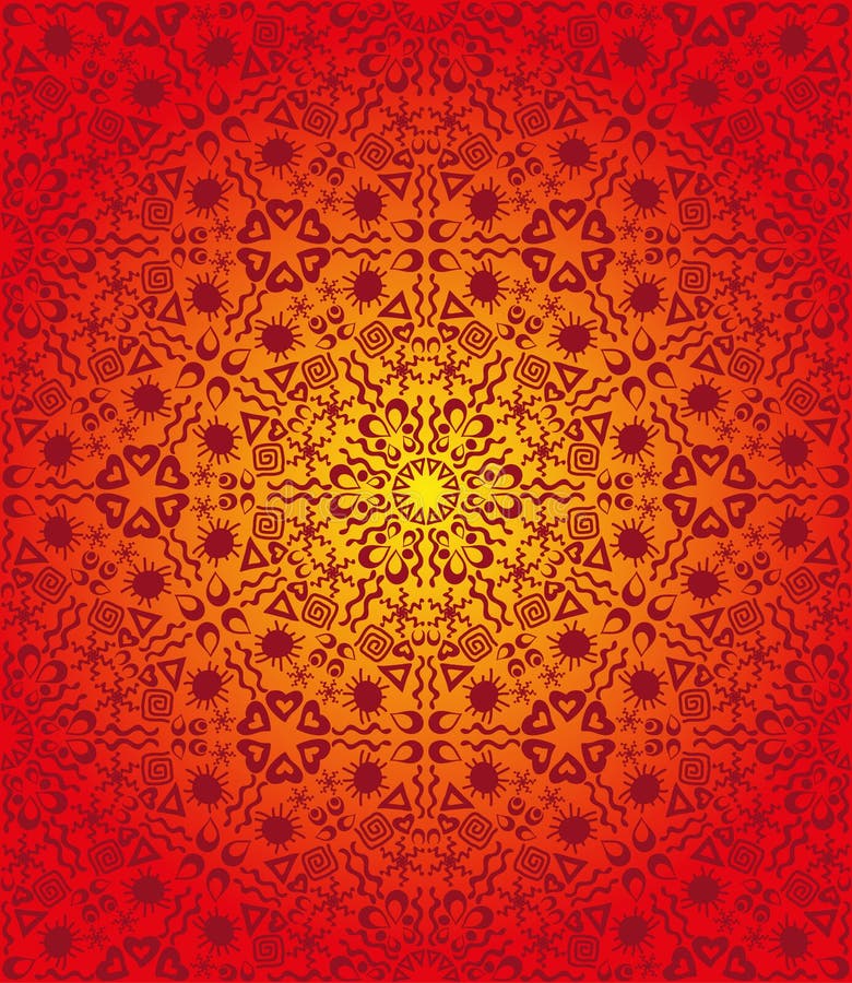 Red Seamless Tribal Pattern Stock Vector - Illustration of vintage ...