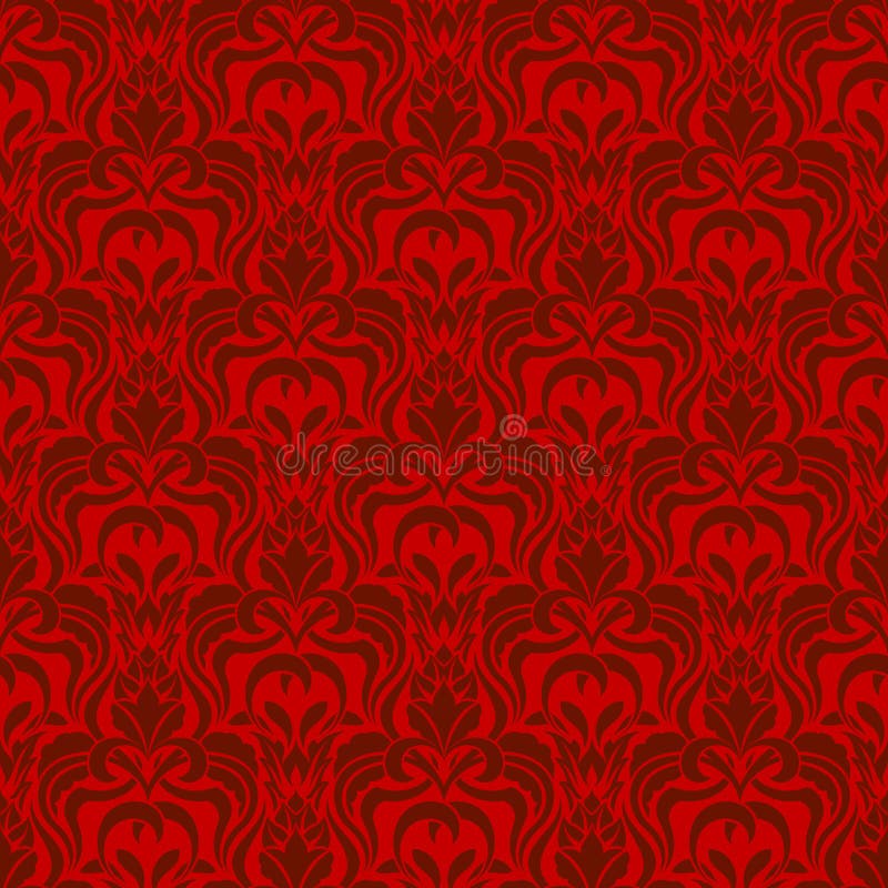Red seamless wallpaper stock vector. Illustration of decor - 10122787