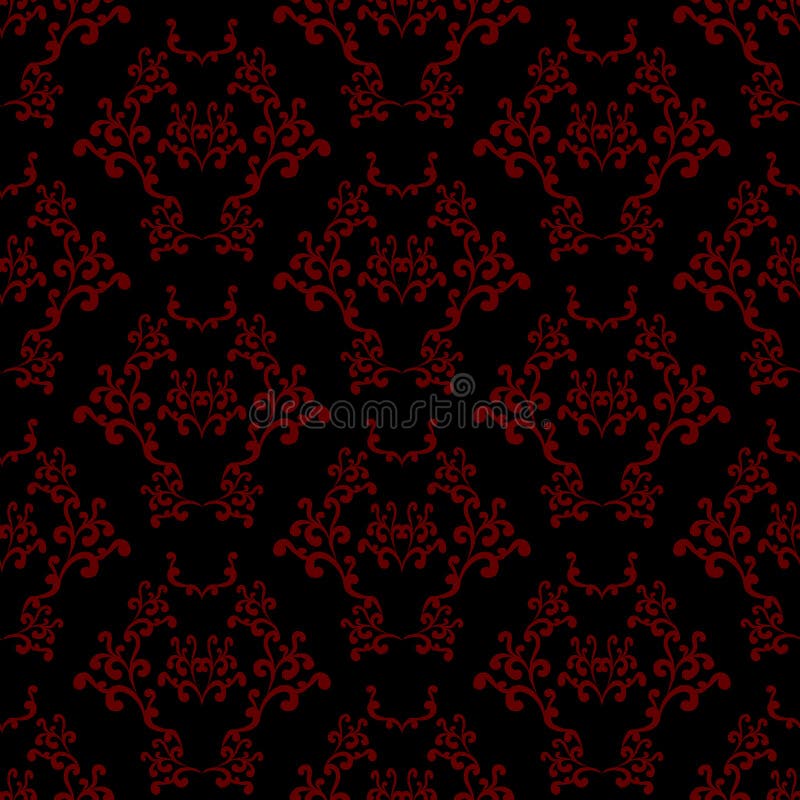 Red Seamless Wallpaper Pattern Stock Vector - Illustration of ...