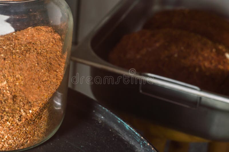 Red Seasoning, American Barbecue Seasoning Blend with Copy Space Stock ...