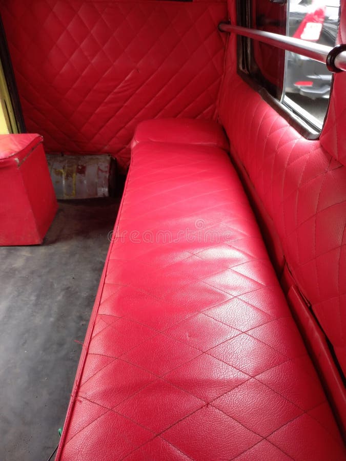 The red seat in the bemo stock photo. Image of flooring - 276493446