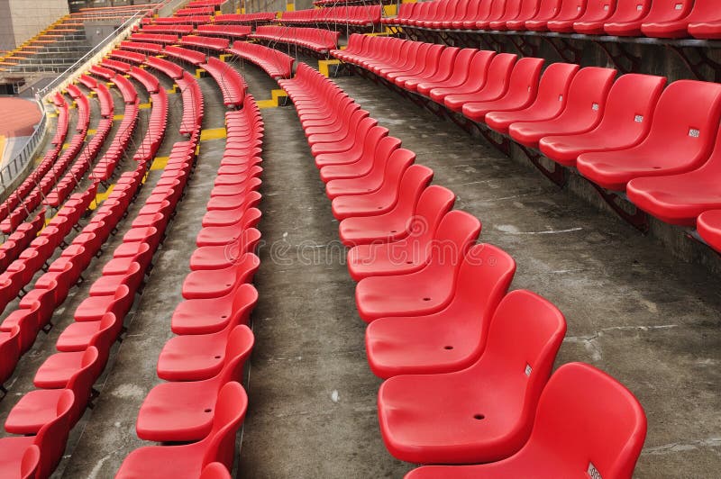 Red seats stock image. Image of outdoors, blank, event - 12713067