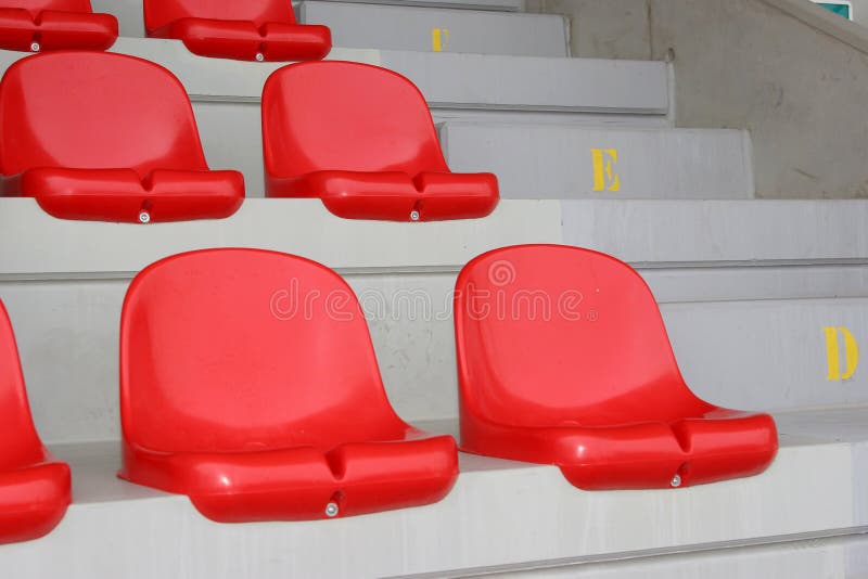 Red seats stock image. Image of soccer, multiply, football - 2527155