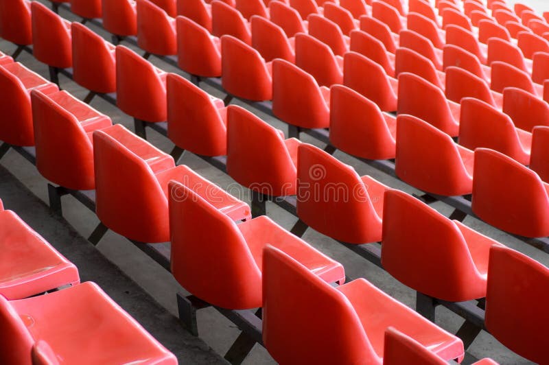 Red Seats in the Stadium. Empty Seat of Football Stadium Stock Image ...