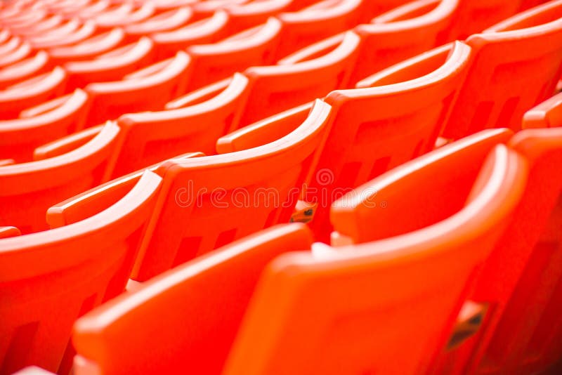 Red Seats on Stadium Steps Bleacher Stock Image - Image of football ...