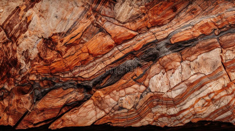 Red Sedimentary Mountain Rock Texture. Generative AI Stock Illustration ...