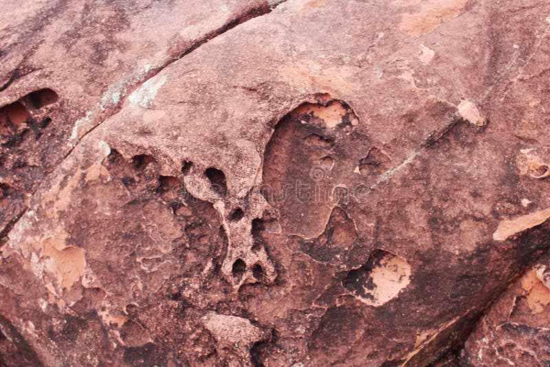 Red Sedimentary Rock Texture. Red Rustic Stone Texture. Background ...