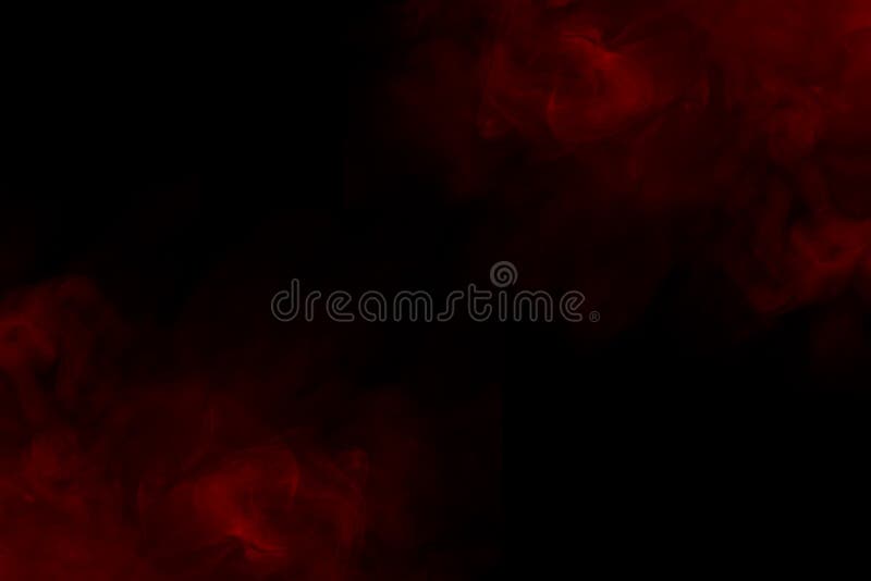 Red and Seductive Cigarette Vapor on the Edges of the Frame on a Dark ...