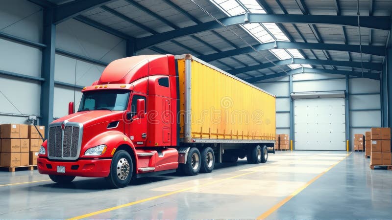 Red Logistics Truck Stock Illustrations – 4,095 Red Logistics Truck ...