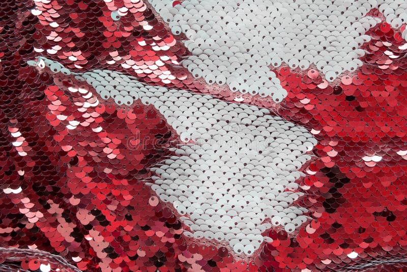 Red sequins fabric stock image. Image of reversible - 244530921