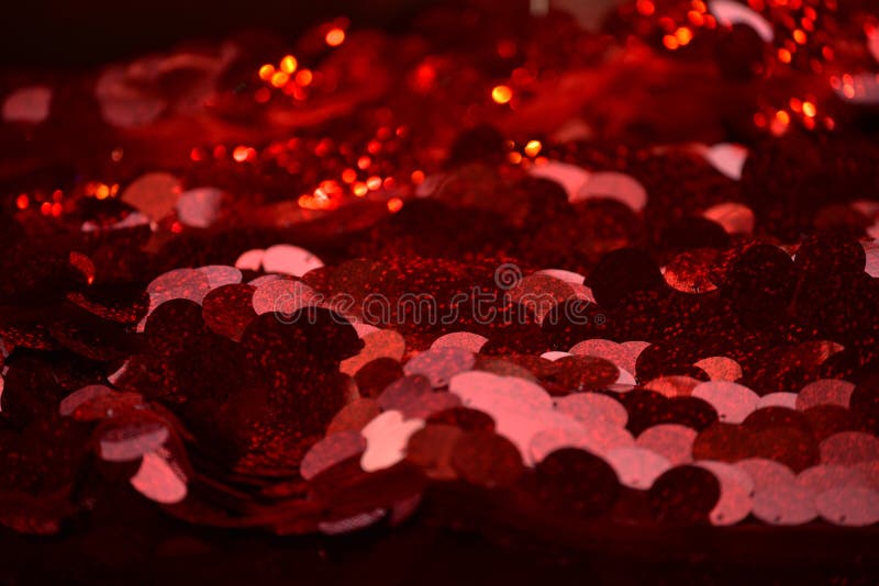 Red Sequins Pattern. Sparkling Sequins Background. Sequins on Fabric ...