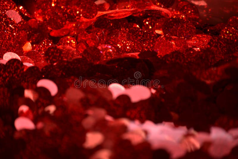 Red Sequins Pattern. Sparkling Sequins Background. Sequins on Fabric ...