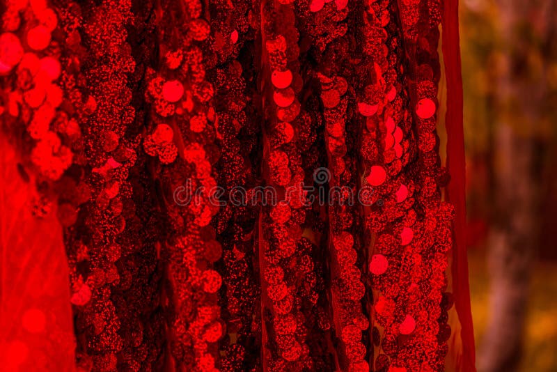 Red Sequins Pattern. Sparkling Sequins Background. Red Sequin Fabric ...
