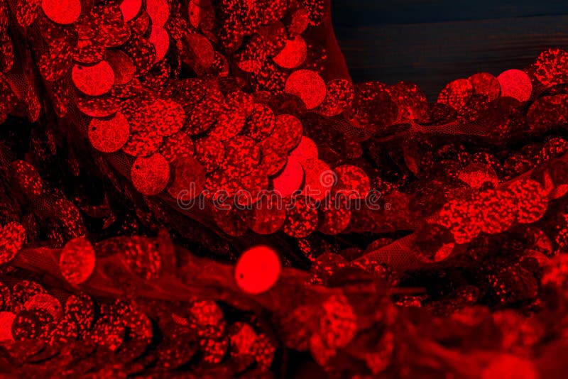 Red Sequins Pattern. Sparkling Sequins Background. Red Sequin Fabric ...