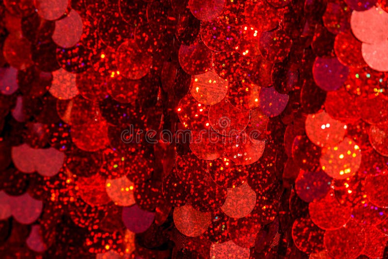 Red Sequins Pattern. Sparkling Sequins Background. Red Sequin Fabric ...