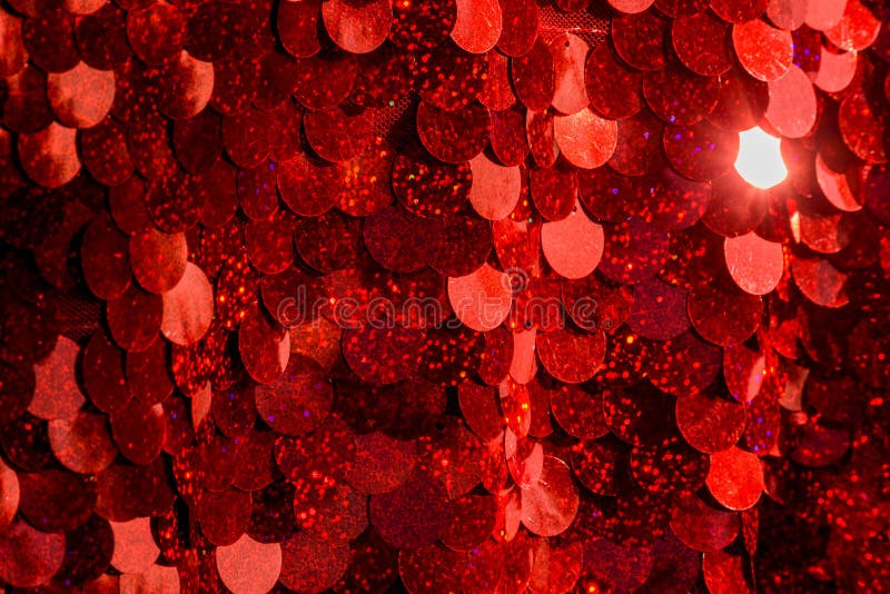 Red Sequins Pattern. Sparkling Sequins Background. Red Sequin Fabric ...