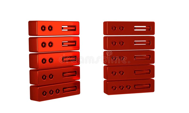Red Server, Data, Web Hosting Icon Isolated on Transparent Background ...
