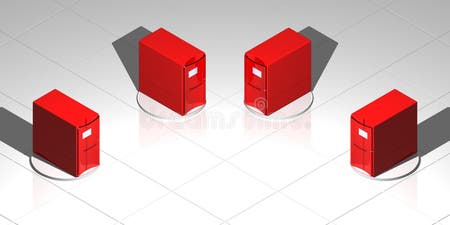 Red servers stock illustration. Illustration of link, service - 1872898