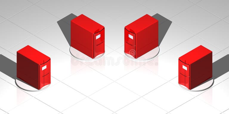 Red servers stock illustration. Illustration of link, service - 1872898