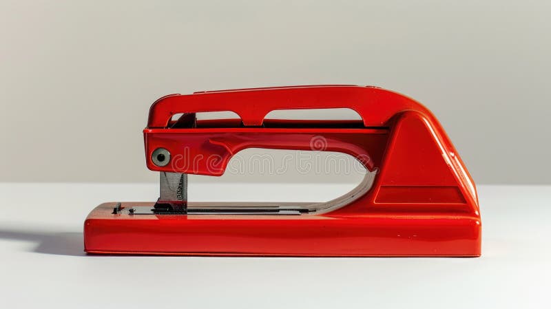 A Red Sewing Machine Sits on a Table, Ready for Use Stock Image - Image ...