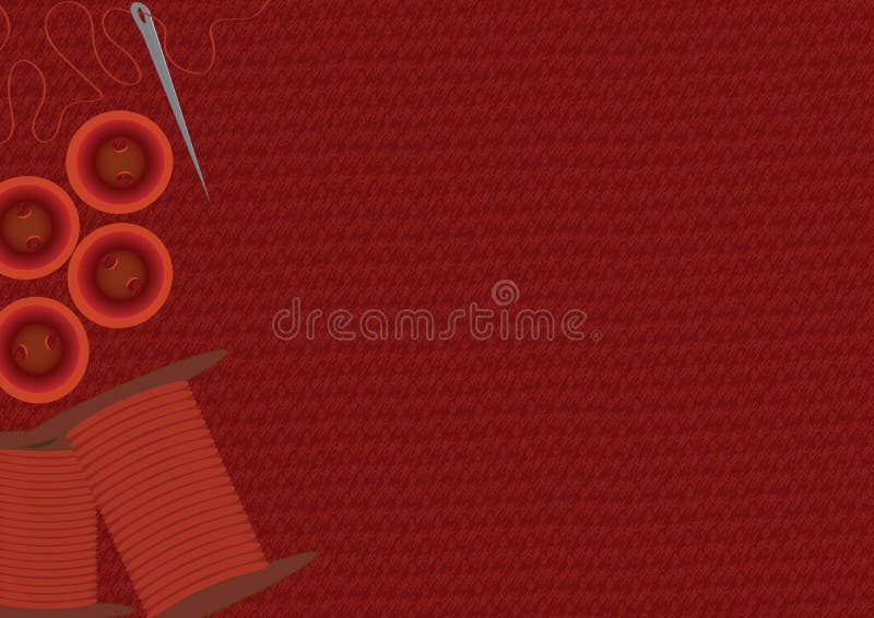Red sewing supplies stock illustration. Illustration of banner - 55069828