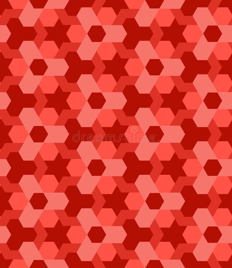 Red Shades Vogue Decorative Seamless Geometric Pattern Stock Vector ...