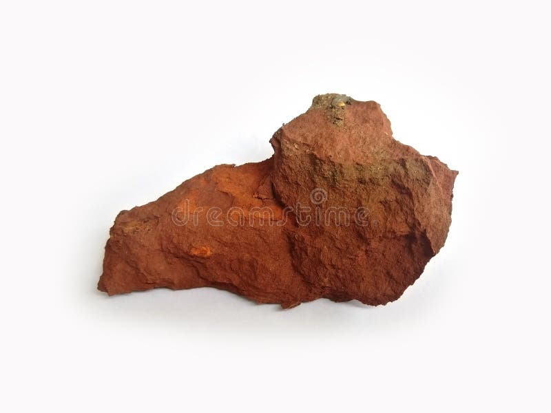 Red Shale on White Background. Stock Image - Image of coal, nature ...